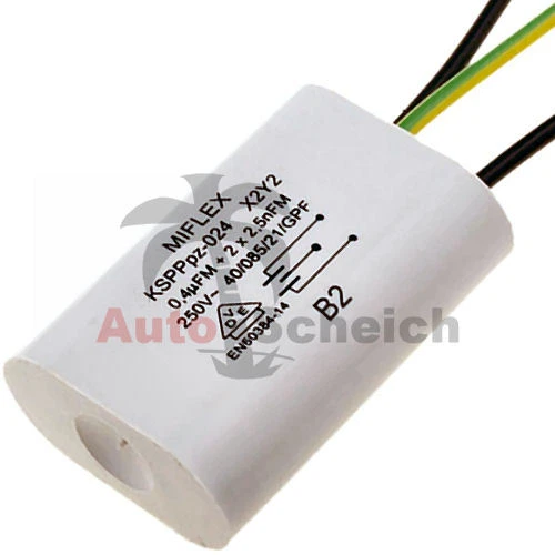 MIFLEX X2 Y2 Condensor Suppression Capacitor KSPPpz-024 0,4uF 2x 2,5nF ...