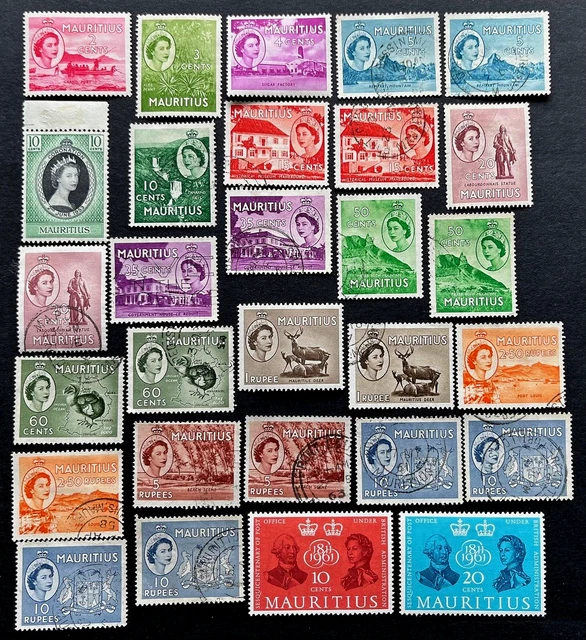 MAURITIUS QE11 1953-1969 Mainly Used Selection On 4 Pages £13.75 ...