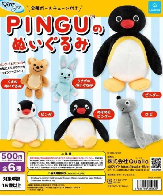 PINGU PLUSH TOY 6Types Complete Set Mascot Gacha Gashapon Capsule Toy ...