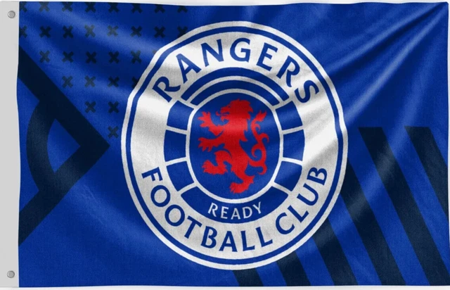 GLASGOW RANGERS FC LARGE FOOTBALL CLUB MAST FLAG OFFICIAL RFC 5ft x 3ft ...