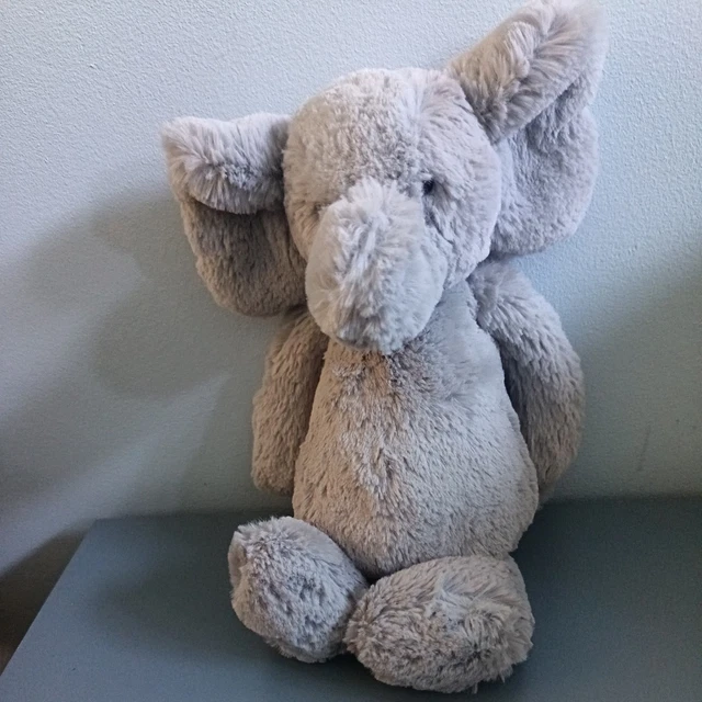 JELLYCAT MEDIUM BASHFUL Elephant Plush Toy 12" Soft Retired £6.04 ...