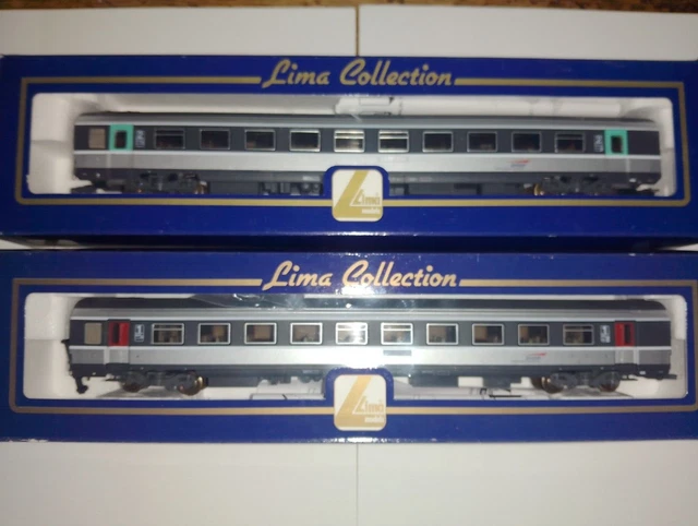 LIMA HO PAIR of SNCF Corail coaches in Grey & Silver livery- boxed £59.50 - PicClick UK
