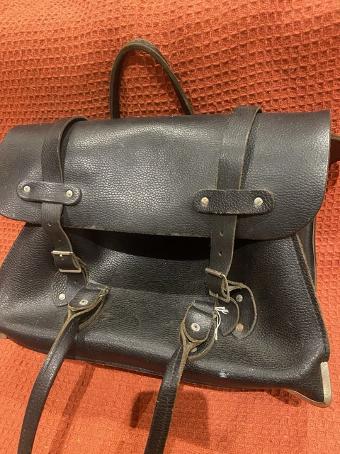 BRITISH RAIL TRAIN Drivers Bag, Black Leather, 1970S £83.92 - PicClick UK