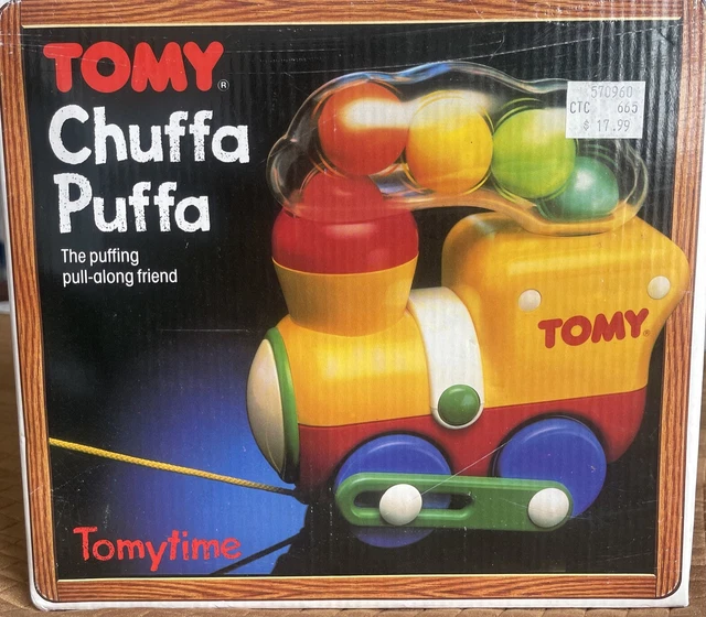 RARE 90S VINTAGE TOMY Chuffa Puffa The Puffing Pull-along Friend CIB ...