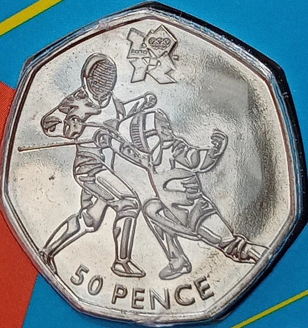 LONDON 2012 OLYMPIC 50p Coin FENCING Brilliant Uncirculated In Sealed ...