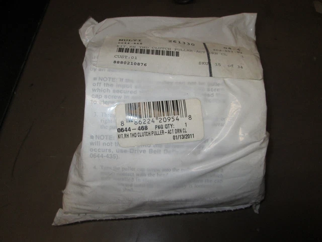 ARCTIC CAT OEM Snowmobile RH Threaded Secondary Clutch Puller Kit 0644 ...