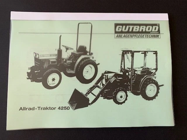 ERSATZTEILLISTE KATALOG FÜR Gutbrod 4250 Motor Achse Differential ...