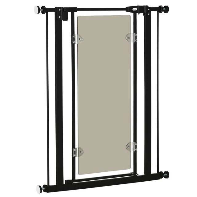 PRESSURE-MOUNTED PET SAFETY Gate Dog Stair Gate Acrylic Panel, 76-82 cm ...