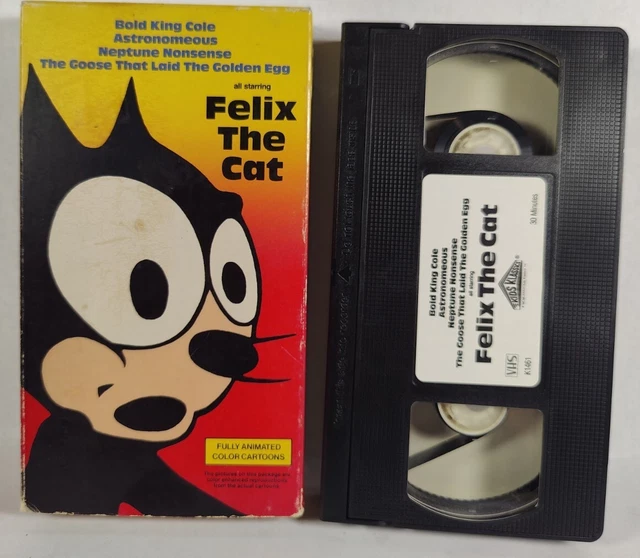 FELIX THE CAT VHS Video Cassette Tape 4 Fully Animated Color Cartoons ...