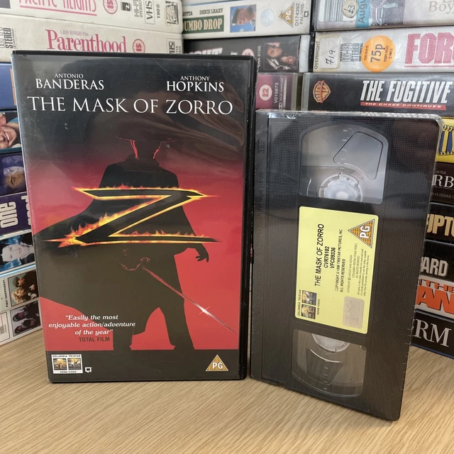 THE MASK OF ZORRO - Big Box Ex-rental VHS ~ Banderas, Hopkins ~ NEW ...
