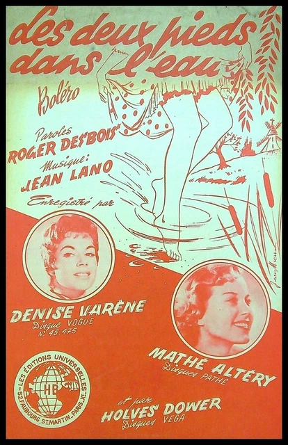 ANCIENNE PARTITION, LES DEUX PIEDS DANS L'EAU - Jean Lano - Ed ...