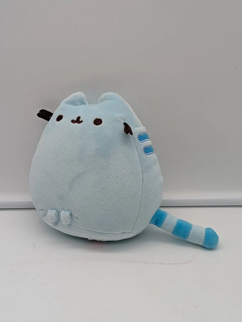 GUND STUFFED PUSHEEN Cat Blue Squisheen Sitting Pose Stuffed Animal 6 ...