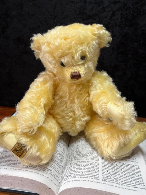 🧸 VINTAGE MERRYTHOUGHT Teddy Bear - Golden Yellow Plush - Jointed £40. ...