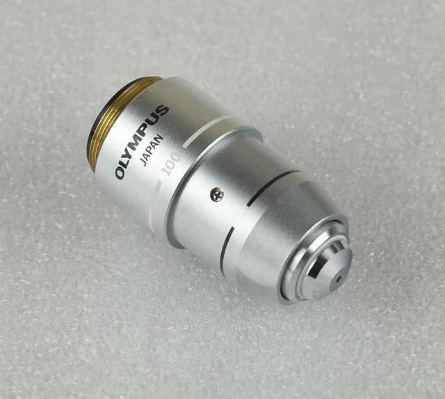 NEW OLYMPUS MICROSCOPE Objective Lens E A100 EA100 1.25 Oil 160 ...