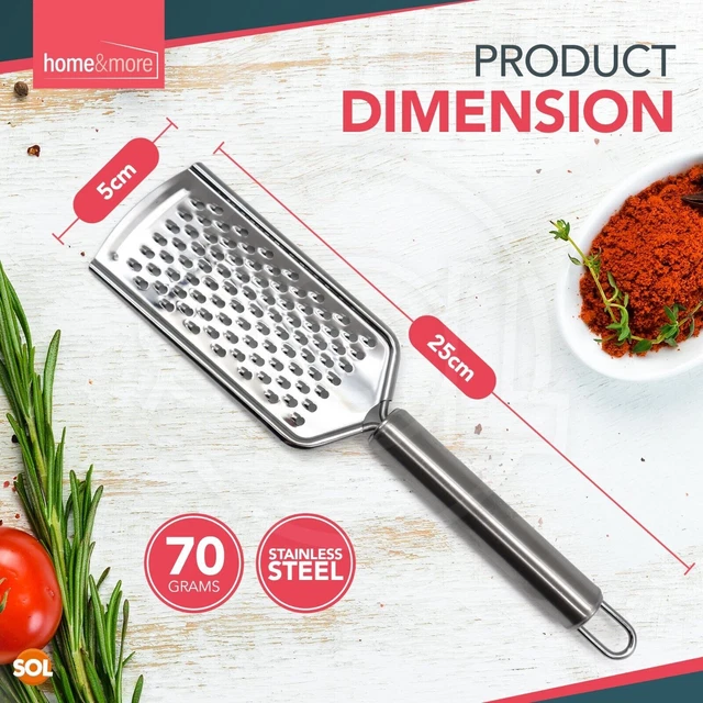 HAND HELD CHEESE Grater with Stainless Steel Handle Lemon Ginger Zester ...