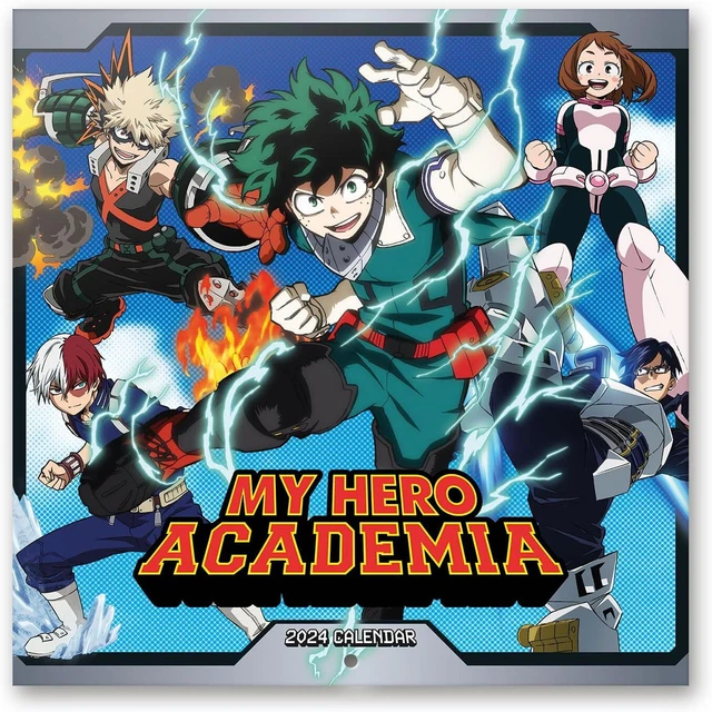 GRUPO ERIK MY Hero Academia Wall Calendar 2024 12" x | 12 Month Planner ...