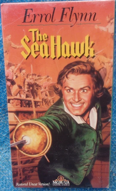 THE SEA HAWK Factory Sealed VHS MGM UA Home Video Errol Flynn Warner ...