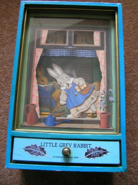 LITTLE GREY RABBIT Music Box Dancing Rabbit Kenrick Plays Hey Jude Wind ...