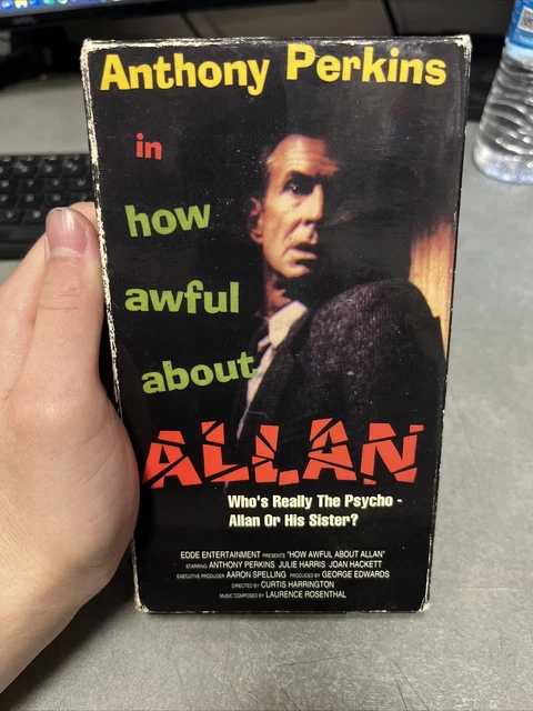HOW AWFUL ABOUT Allan VHS Horror Rare HTF Anthony Perkins EDDE Release ...