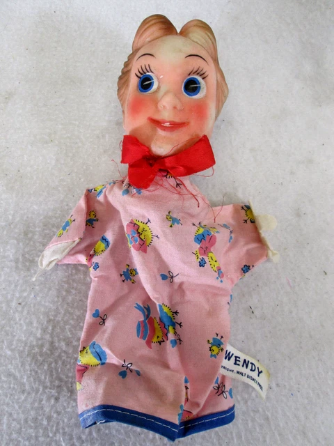 VINTAGE 1960'S DISNEY'S Peter Pan "Wendy" hand puppet by Gund £16.25 ...