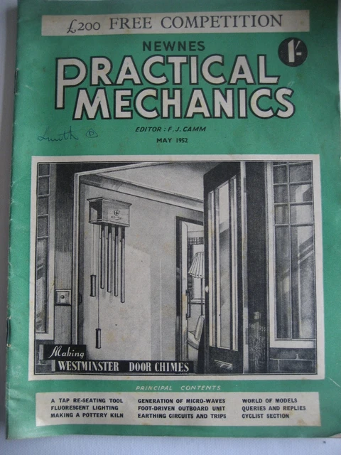 VINTAGE MAGAZINE - Newnes Practical Mechanics May 1952 £3.29 - PicClick UK