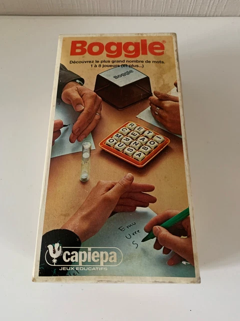 JEU DE SOCIÉTÉ Vintage BOGGLE Jeu éducatif Capiepa de 1977 complet avec ...