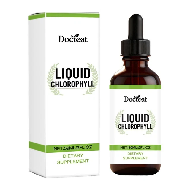 LIQUID CHLOROPHYLL DROPS For Immune Support - Peppermint Flavor - 2 Fl ...