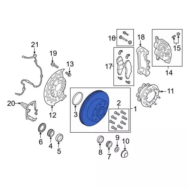 GENUINE FORD ROTOR Assembly - Brake Front PC3Z-1102-A $304.18 - PicClick CA