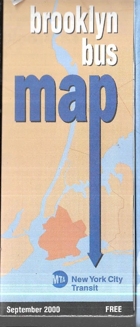 NYCTA MTA BUS Map Brooklyn Sept 2000 £1.90 - PicClick UK