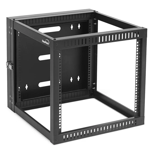NAVEPOINT WALL MOUNT Server Rack with Hinged Back, 4-Post 24” Deep ...