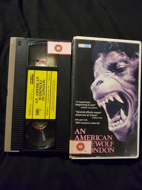 AN AMERICAN WEREWOLF In London .Spectrum PAL/VHS Rare Pre Cert Horror ...