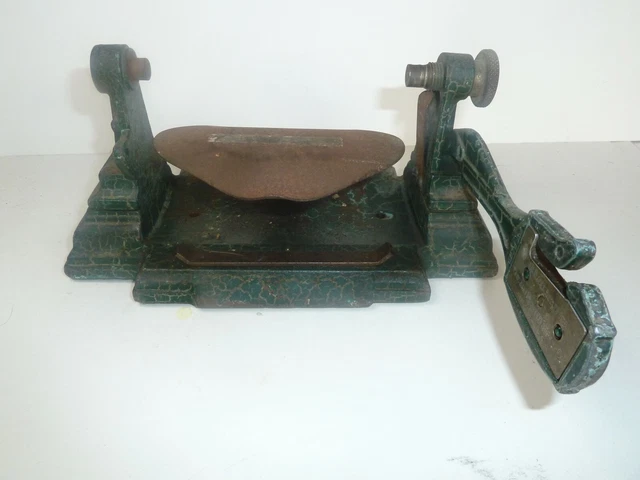 ANTIQUE CAST IRON Ribbon Dispenser Holder Chicago Printed String Co ...