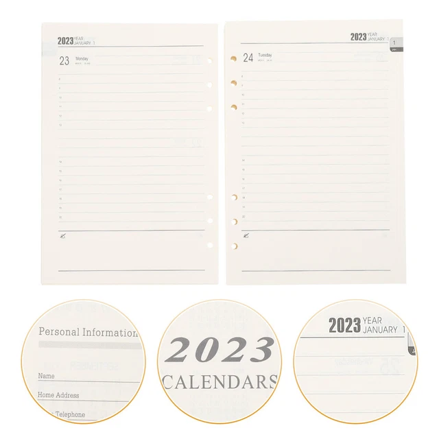 PLAN THIS INNER Core Office Portable Lined Paper Replaceable Notebook ...