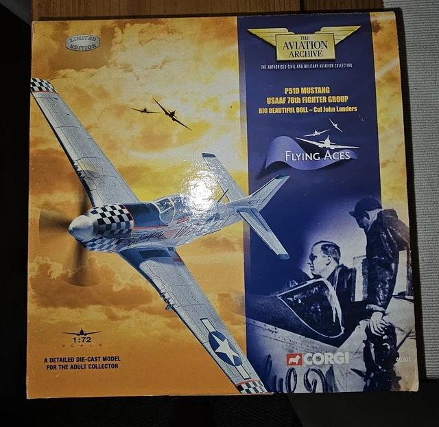 CORGI AVIATION 1:72 P-51D Mustang USAAF 78th FG Col. John Landers 49301 ...