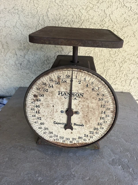 VINTAGE HANSON 60 Lb. Utility Scale Made In The USA Still Works! £52.23 ...