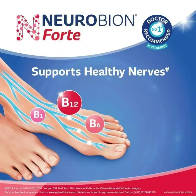 NEUROBION FORTE60 TABS Vitamin B Complex With B12 | For Healthy Nervous ...