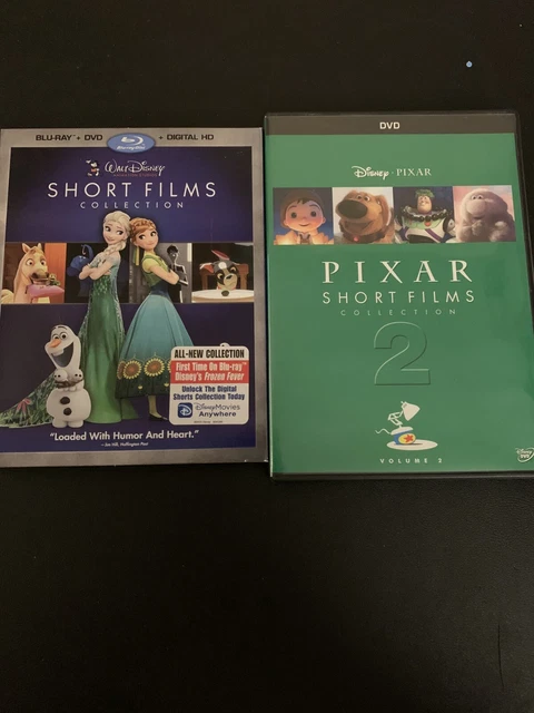 DISNEY PIXAR SHORT Films Collection DVD Lot: Volumes 1 & 2 Both Movies ...