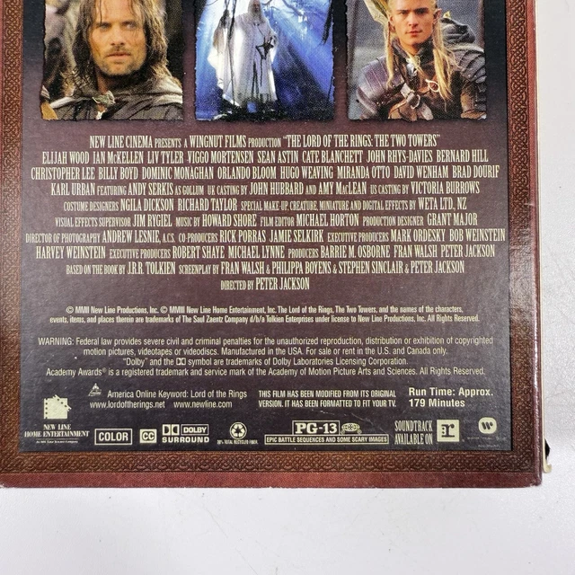 LORD OF THE Rings: The Two Towers (VHS, 2002) £4.48 - PicClick UK