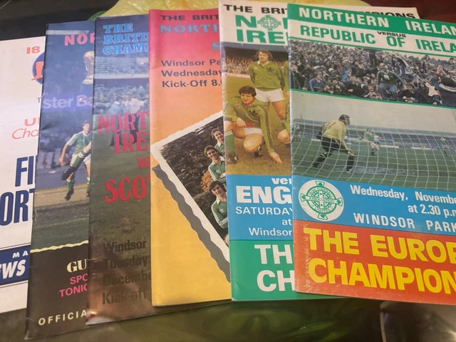 6 X NORTHERN Ireland International Match Football Programmes From 1979 ...