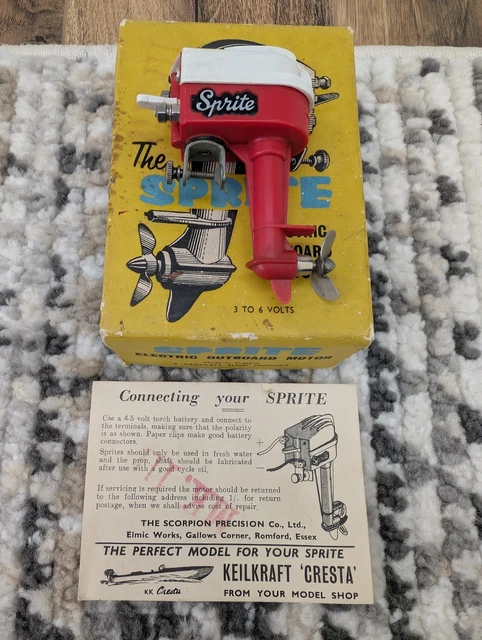 VINTAGE KEILKRAFT SPRITE Electric Model Boat Outboard Motor Engine for ...