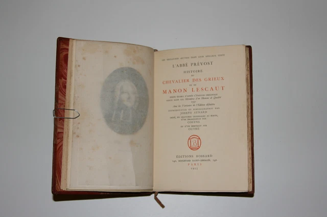 LIVRE ANCIEN : Histoire du Ch. des Grieux et de Manon Lescaut. Abbé ...