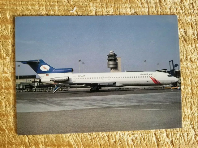 AIR GENIUS BOEING 727-2H9 At Zurich.vtg Rare Aircraft Postcard*P46 £6. ...