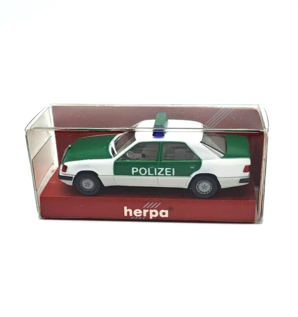 HERPA H0 1 : 87 041416 Mercedes Benz 300 E Polizei - weiß grün Neu in OVP EUR 7,90 - PicClick DE