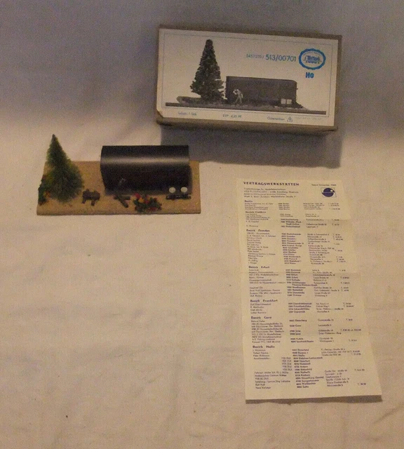 DDR TEMOS GERÄTESCHUPPEN Waggon Diorama H0 Modelleisenbahn 1:87 ...