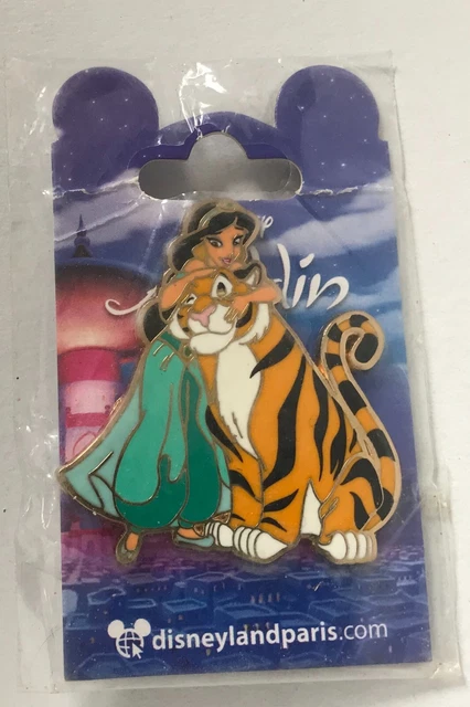 PIN'S PIN DISNEY Disneyland Paris Dlp Aladdin Jasmine Et Rajah Calin ...