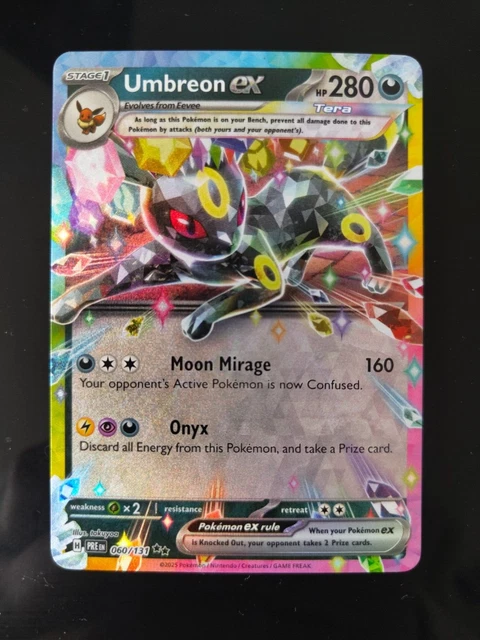 POKEMON SV PRISMATIC Evolutions - Umbreon ex - 060/131 - Half Art Rare ...