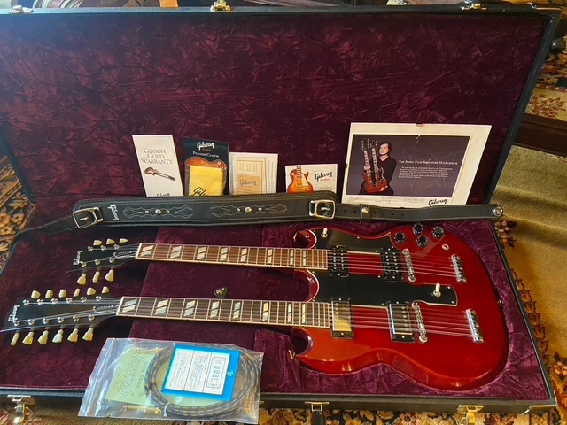 2007 GIBSON CUSTOM Shop Jimmy Page EDS-1275 Double Neck Guitar w/Case ...