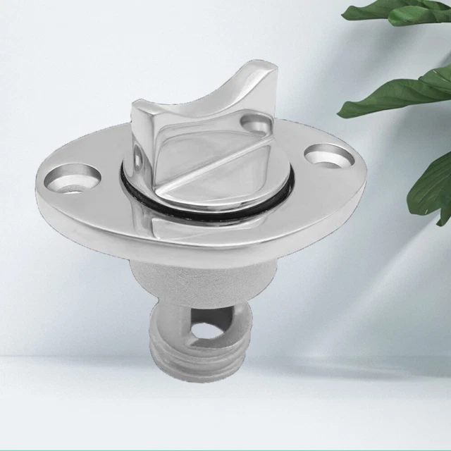 STAINLESS STEEL 316 Dinghy Transom Boat Drain Plug Bung Hole Drainage ...