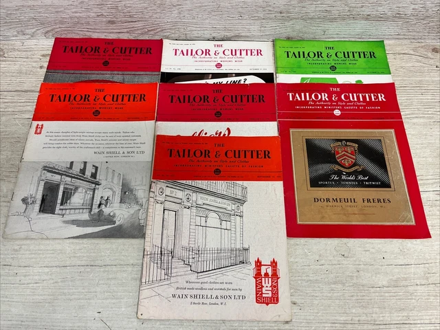 7 X VINTAGE 1950s Tailor and Cutter Magazines Mid Century Fashion Style ...