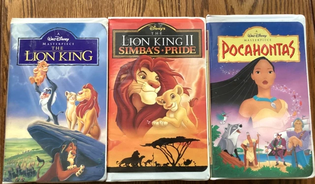 3 Disney Vhs The Lion King Lion King Ii Pocahontas All Good